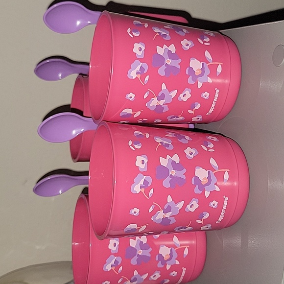 Tupperware | Dining | Tupperware 1 Oz Watercolor Mugs With Spoons ...